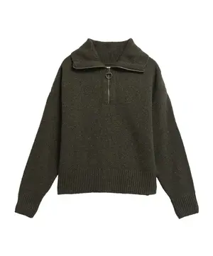 Barbour Lavensdale Quarter-zip Jumper - Olive