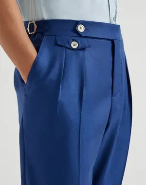 Brunello Cucinelli Pleated Waist-tab Trousers