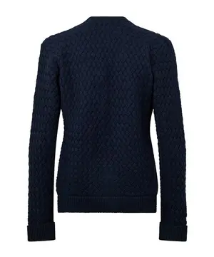 Bottega Veneta Navy V-neck Cable Knit Cardigan