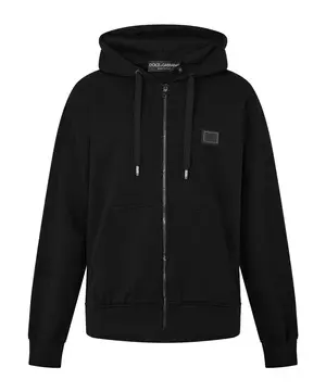Dolce & Gabbana Zip-up Hooded Jacket - Black