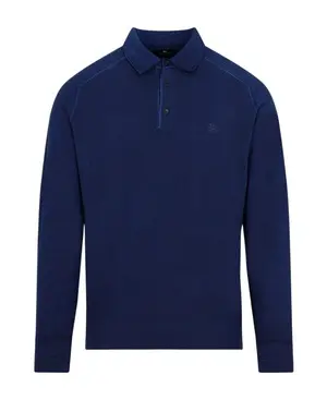Etro Logo-embroidered Long-sleeve Polo Shirt