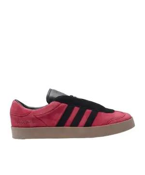 Y3 Black Suede Low-top Shoe - Red