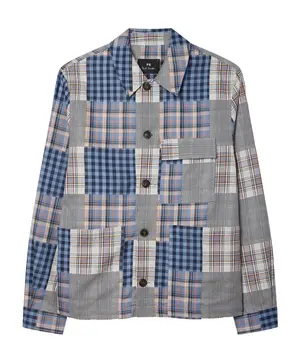 Paul Smith Patchwork Plaid Chore Jacket - Blue