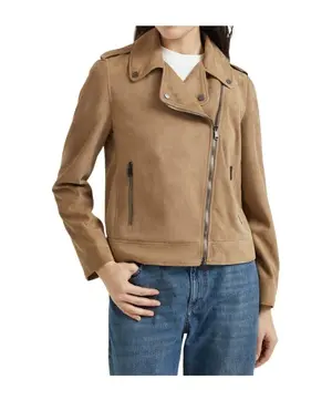 Brunello Cucinelli Leather Jacket - Brown