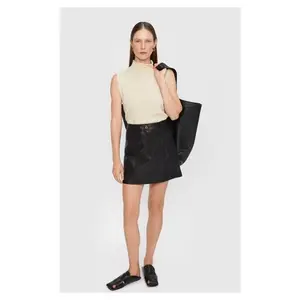 AERON Belted Logo Pleated Skirt