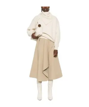 Nanushka Foldback Detail Turtleneck Sweater - White