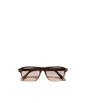 Brunello Cucinelli Rectangular Acetate Frame - Brown Gradient