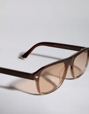 Brunello Cucinelli Rectangular Acetate Frame