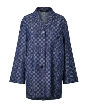 Gucci Loose Jacquard Blazer - Blue