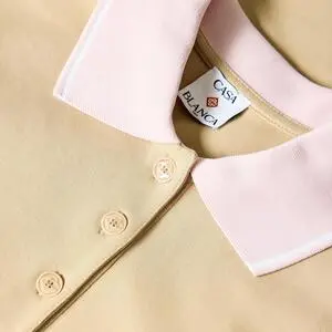 Casablanca Long-sleeve Polo Shirt With Striped Cuffs