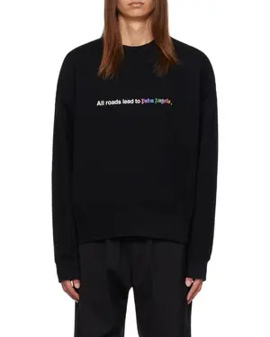 Palm Angels Logo Printed Crewneck Sweatshirt