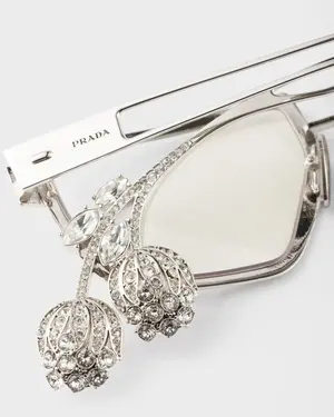 Prada Embellished Full-rim Sunglasses