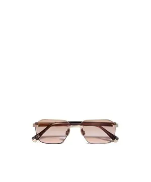 Brunello Cucinelli Tyler 18k Gold-plated Titanium Frame Eyeglasses - Nude