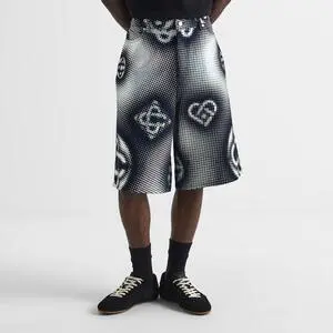 Casablanca Pearlescent Monogram Shorts - Black
