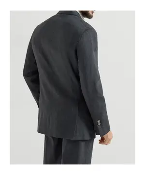 Brunello Cucinelli Chevron Double-breasted Blazer
