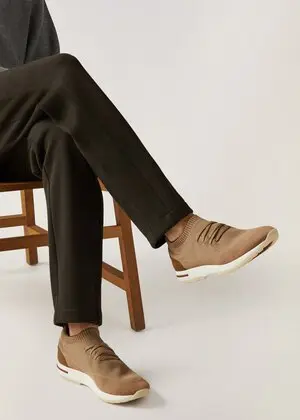 Loro Piana 360 Lp Flexy Walk Knitted Leather Sneakers