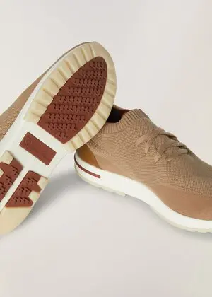 Loro Piana 360 Lp Flexy Walk Knitted Leather Sneakers