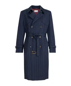 Brunello Cucinelli Striped Trench Coat