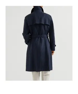 Brunello Cucinelli Striped Trench Coat