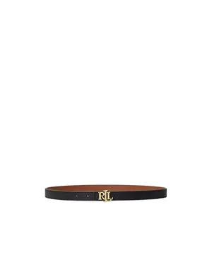 Ralph Lauren Logo Buckled Reversible Belt - Black