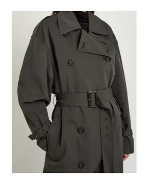 TOTEME Double-breasted Belted Cotton-blend Trench Coat