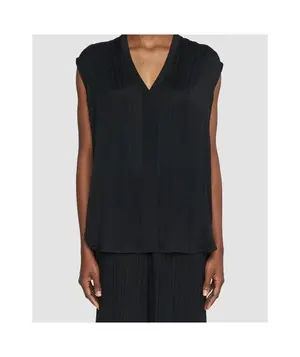 JOSEPH Lucien Pleated Vest - Black