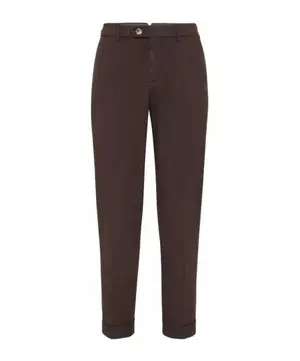 Brunello Cucinelli Pressed Crease Pants - Black