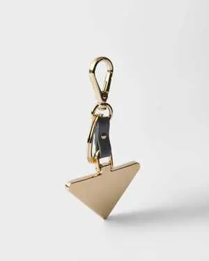 Prada Triangle-logo Keychain