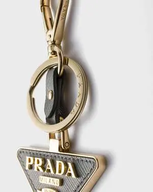 Prada Triangle-logo Keychain