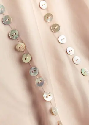 Staud Greta Embellished Silk-chiffon Midi Dress