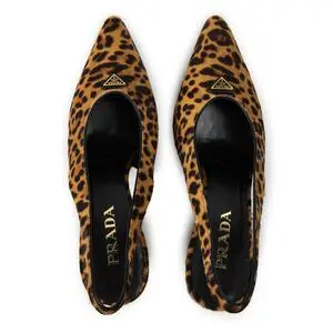 Prada Leopard Print Highheeled Shoes