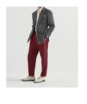 Brunello Cucinelli Striped-pattern Double-breasted Blazer