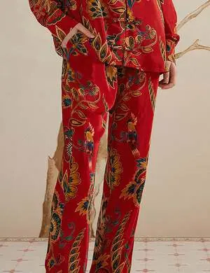 Farm Rio Floral Pattern Track Pants
