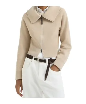 Brunello Cucinelli Cashmere English Rib Knit Cardigan