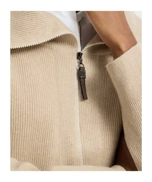 Brunello Cucinelli Cashmere English Rib Knit Cardigan