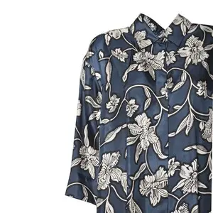 Max Mara Floral Print Belted Shirt Dress