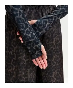 Essentiel Antwerp Leopard Print Turtleneck Top