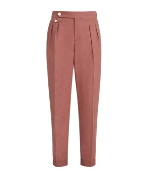 Brunello Cucinelli Pleated Tailored Trousers With Side Buckles