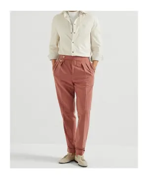 Brunello Cucinelli Pleated Tailored Trousers With Side Buckles