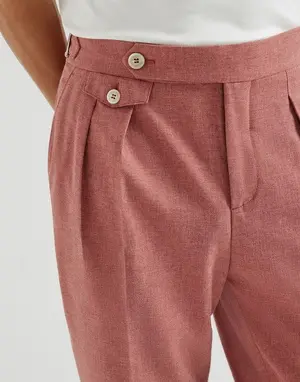 Brunello Cucinelli Pleated Tailored Trousers With Side Buckles