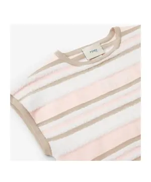 Fendi Multicolor Cotton Knit Crop Top