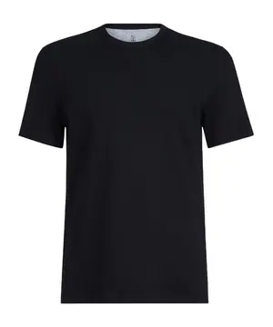 Brunello Cucinelli Ribbed Crew-neck T-shirt - Black
