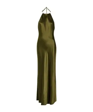 REFORMATION Jeany Halterneck Silk Maxi Dress