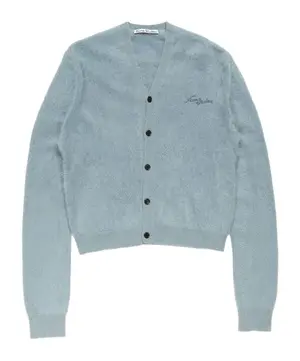 Acne Studios V-neck Fuzzy Cardigan - Storm Ash