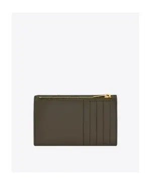 Saint Laurent Cassandre Matelassé Flap Card Case In Lambskin