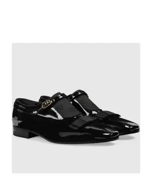 Gucci Gg Canvas Leather Loafers