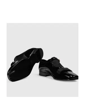 Gucci Gg Canvas Leather Loafers