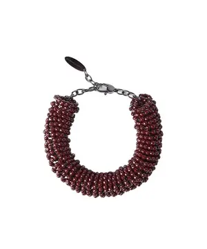Brunello Cucinelli Hematite And Sterling Silver Bracelet - Red