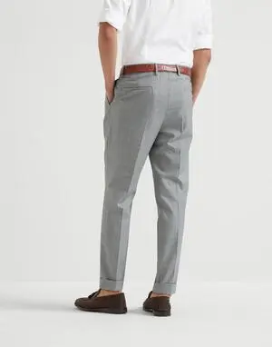 Brunello Cucinelli Tailored Wool Trousers With Pleated Hem