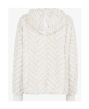 Fendi Mink Fur Zip-up Jacket With V-pattern
